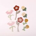 13pcs decorative embroidery cloth stickers diy polyester multi-color ...