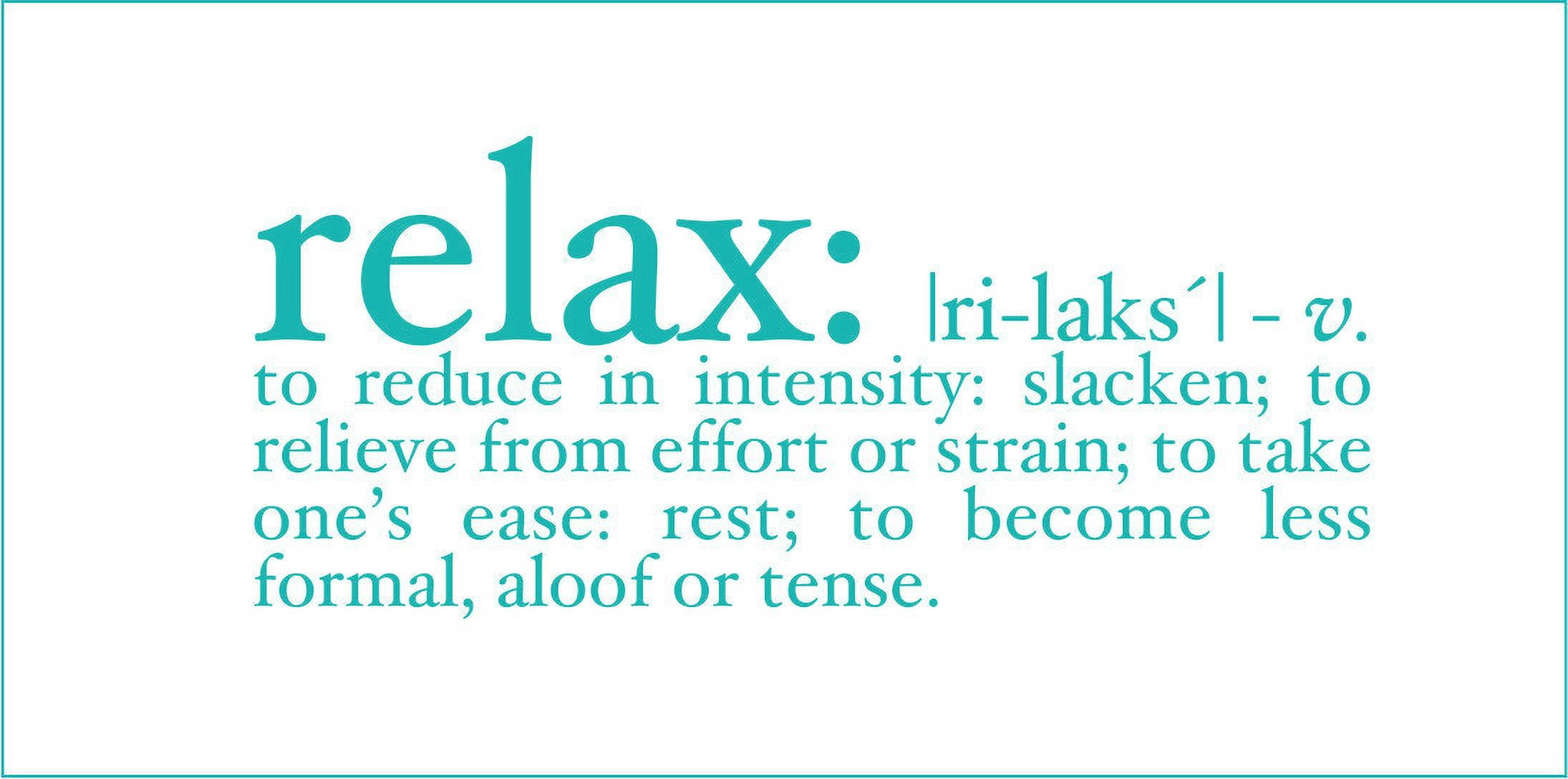 Relax Definition Vinyl Decal - Large - Turquoise - Walmart.com