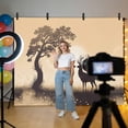 10x8ft Photo Backdrop, Elk Silhouette Soft Polyester Backdrop Curtains ...