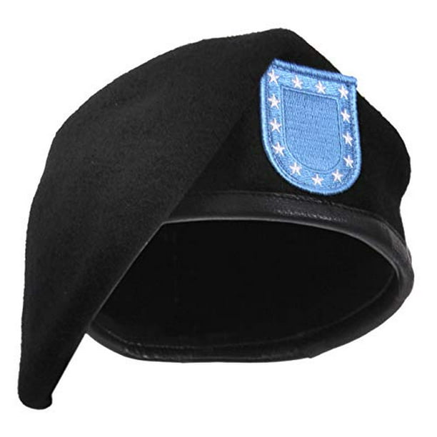 Rothco Inspection Ready Beret/Official Flash, Black, 7 - Walmart.com