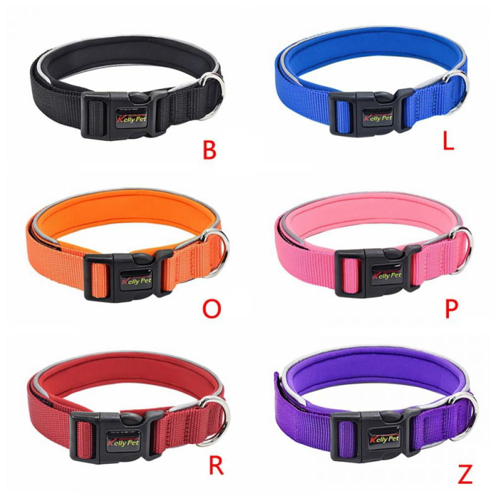 Reflective Dog Collar With Safety Lock, Adjustable Nylon Pet Collar ...