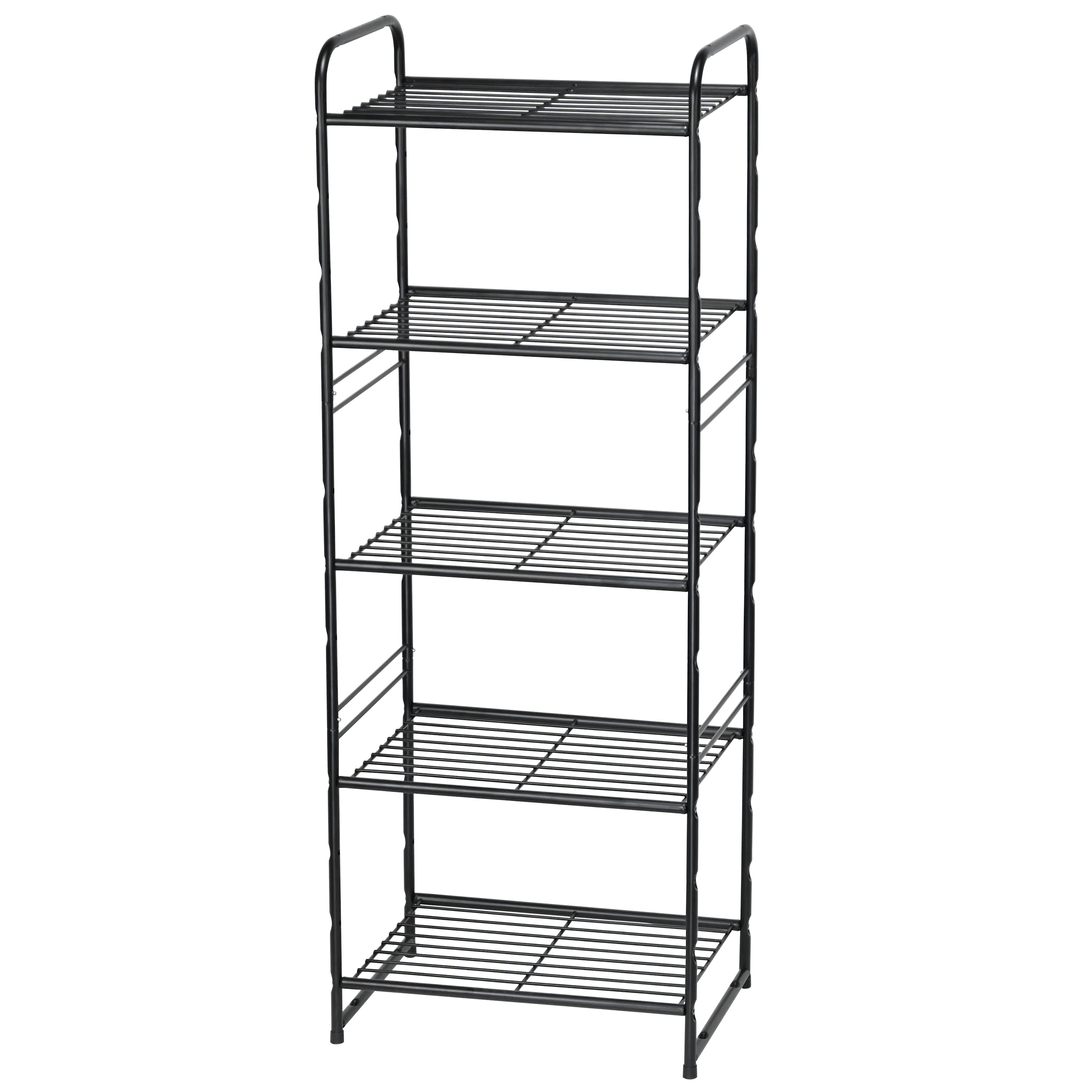 5-Tier Kitchen Storage Shelf Heavy Duty Storage Stand Adjustable Shelf ...