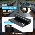 Fencer Wire 4 mil Black Plastic Sheeting, Heavy-Duty, Multi-Purpose, Vapor Barrier, 4' x 100 ...