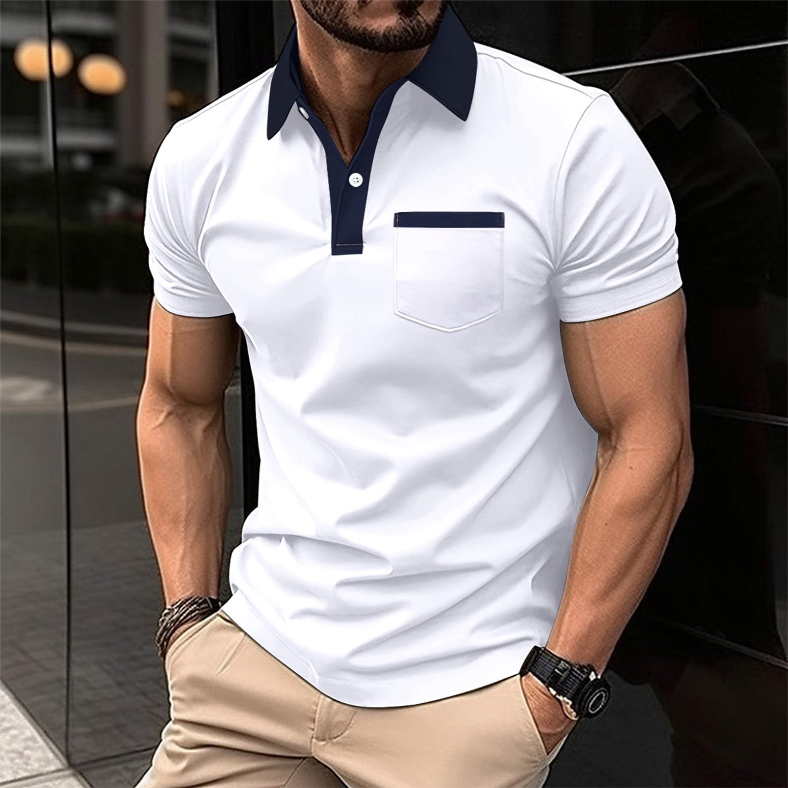 Click here for Uanwenn Mens Leisure Fashion Design Lapel Button P... prices