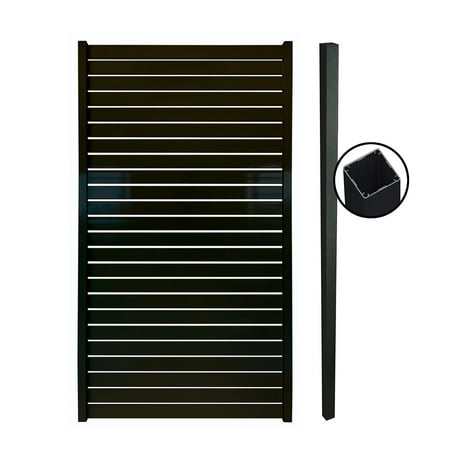 Stratco Aluminum Quick Screen Horizontal Slat Gate Fencing w/ Panel ...