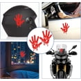 2Pcs Car Bumper Reflective Sticker Dripping Red Hand Palm Waterproof ...