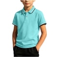 Boys Girls Short Sleeve Polo Shirts Kids School Uniform Polo Shirt 3-12 ...
