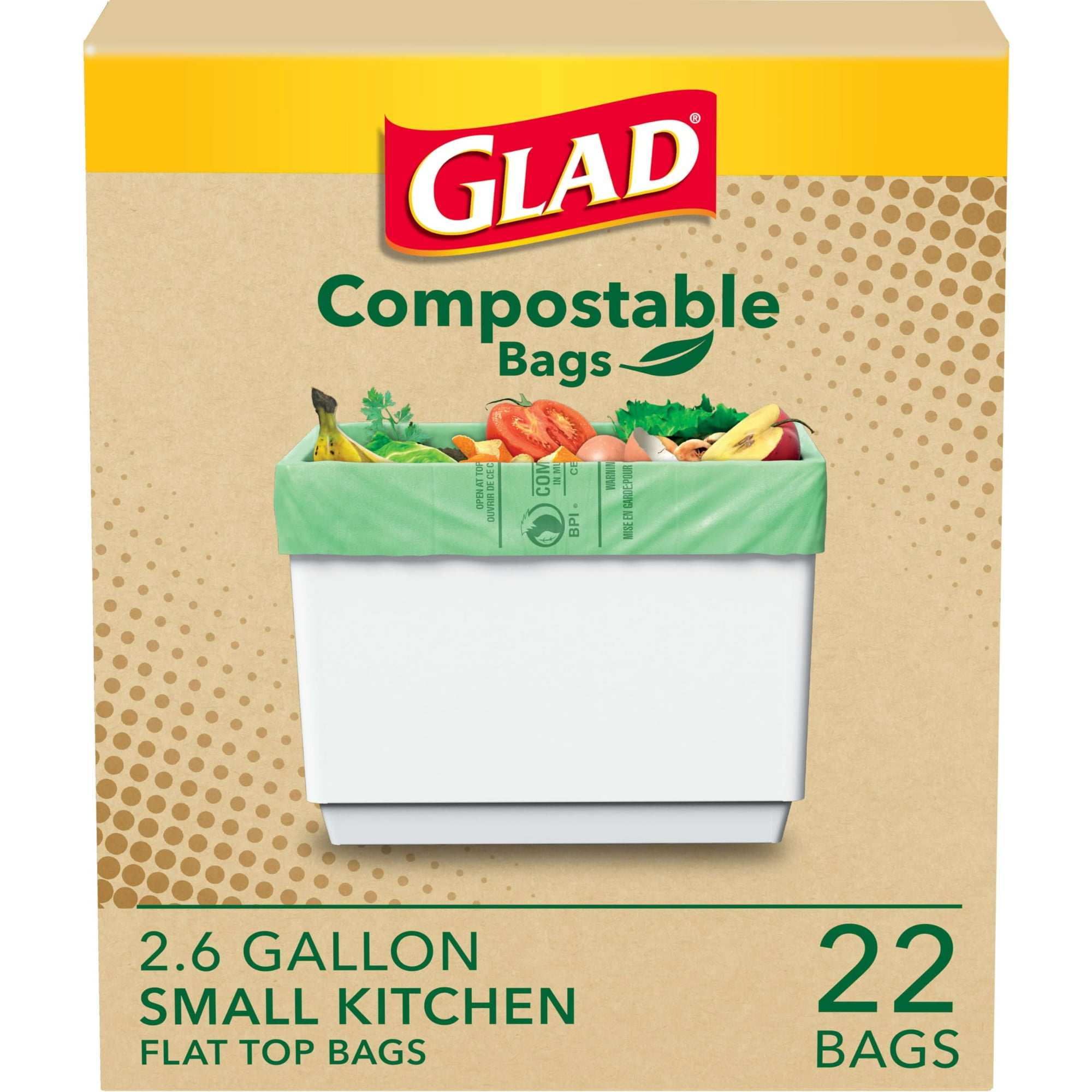 Click here for Glad Compostable Small Kitchen Trash Bags  2.6 Gal... prices