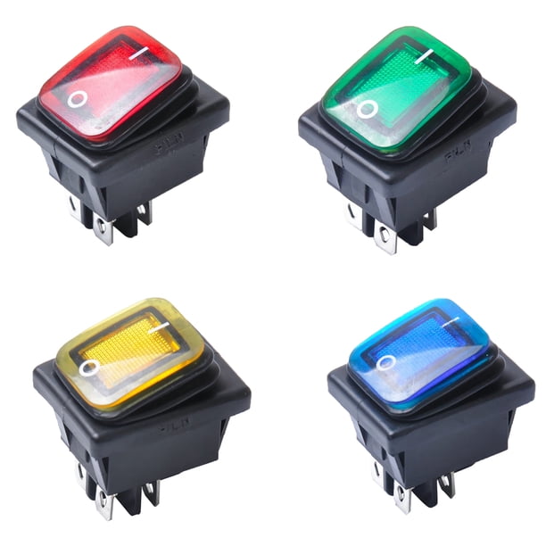 4 Pieces 4 / Off Toggle Lever Pressure Switch Illuminated 250 V 125 V ...