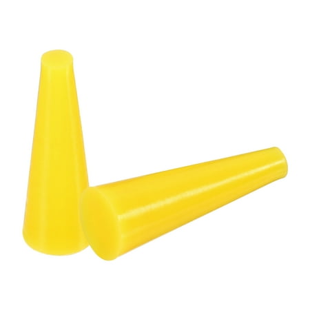 Uxcell Silicone Rubber Tapered Plug 3mm to 7mm Solid Yellow for Powder ...