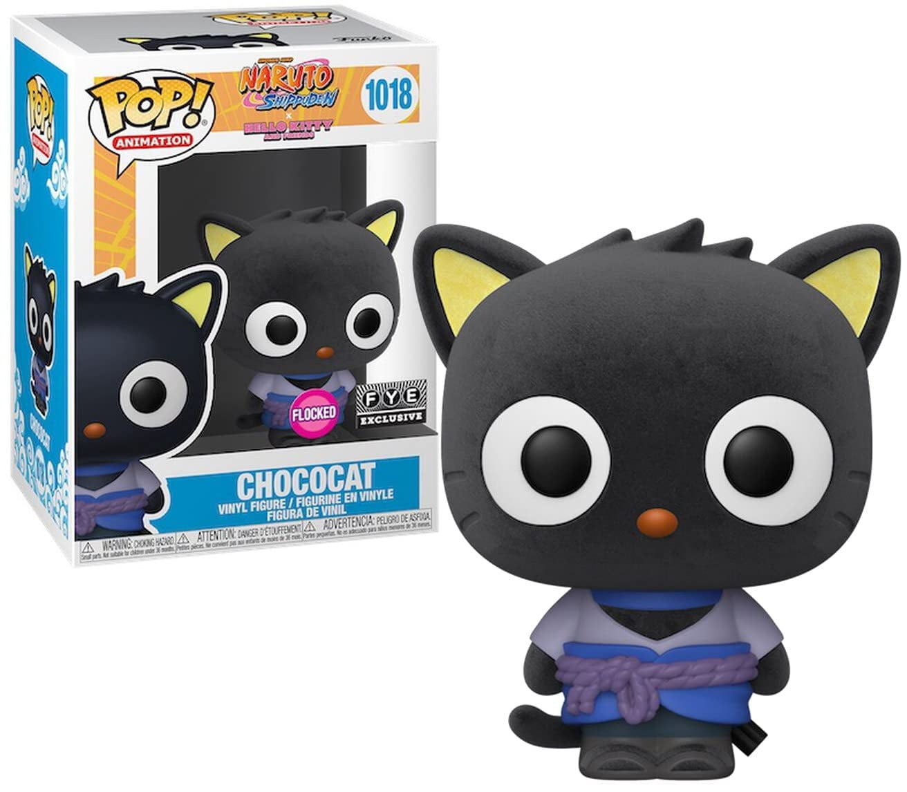 Funko Pop Naruto Shippuden Hello Kitty Chococat 1018 Flocked FYE Funko ...