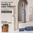 Reverse Inverted Automatic Folding Umbrella with Carabiner Hook Handle ...