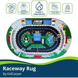 KidCarpet.com Raceway Rug 4' x 6' Oval, Educational Kids Car Rug for ...