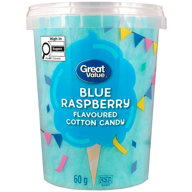 Great Value Blue Raspberry Flavoured Cotton Candy, 60 g - Walmart.ca