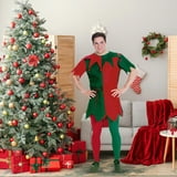 Walmart Plus Size Adult Elf Tights in Red and Green - Walmart.com