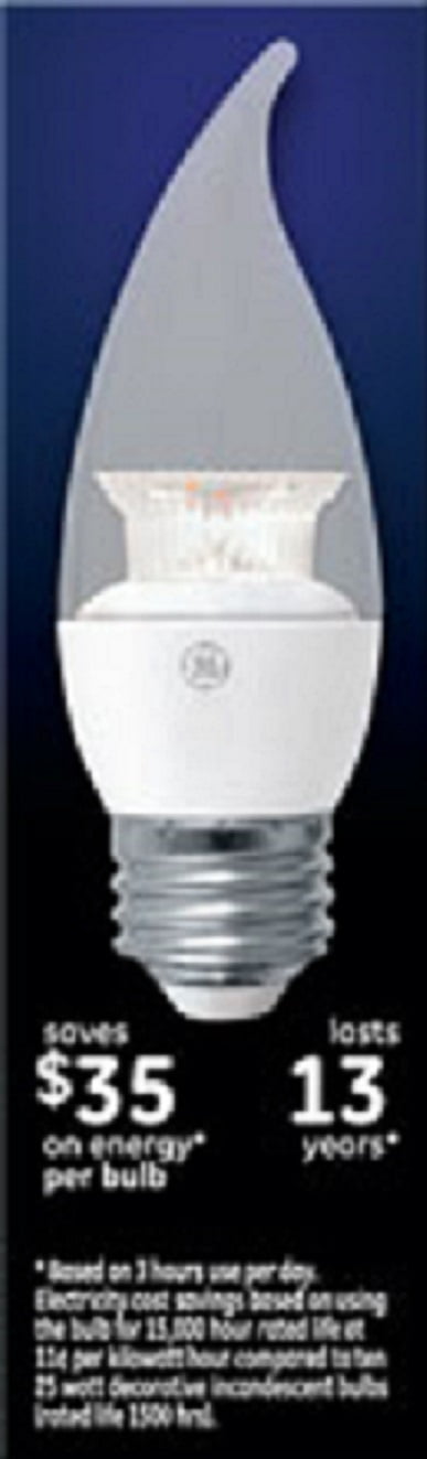 GE LED 2.5-Watt (25W Equivalent) Soft White Color, Clear Decorative ...