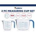 Arrow Plastic Measuring Cups for Liquids, Set of 2 - With Cool-Grip ...
