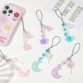 Cell Phone Strap Charm Moon & Star & Bear Plastic Charm Hanging ...