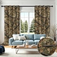 Camo and Branch Green Pattern Blackout Curtains,Triple Weaved Fabric ...