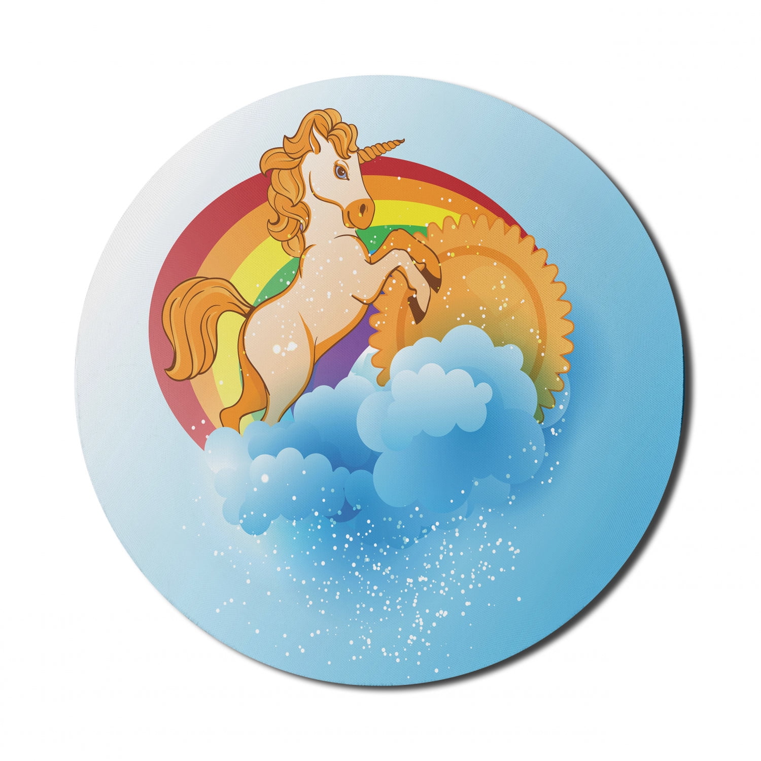 Unicorn Mouse Pad for Computers, Handsome Horse Single Horn on Forehead ...