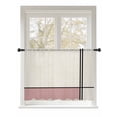 Abstract Gemoetric Sheer Curtains 54 Inch Long 1 Panel Art Pink Color ...