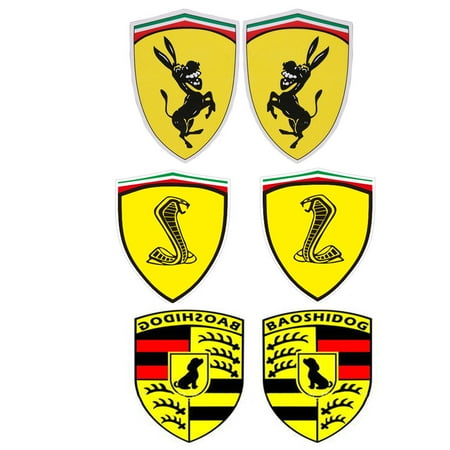 Dalazy 1Pair Funny Donkey Snake Funny car cover Dog Pattern 11x13cm ...