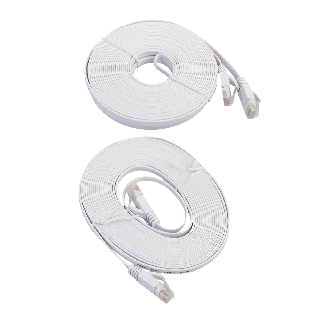 2 piezas UTP cat six Cable de red Ethernet Conexiones LAN 10 pies 25 ...