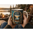 Lake Life Mug for Lake Lover, Rustic Cabin Coffee Cup for Boating ...