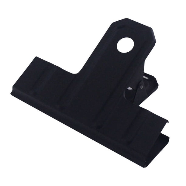 Clips negros grandes gruesos, paquete de 10 clips de papel de metal de ...