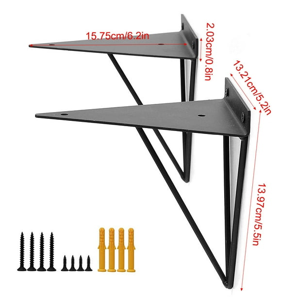 2 Pieces L-Shape Wall-Mounted Bracket Home Corner Brace 5 3 2 1 ...