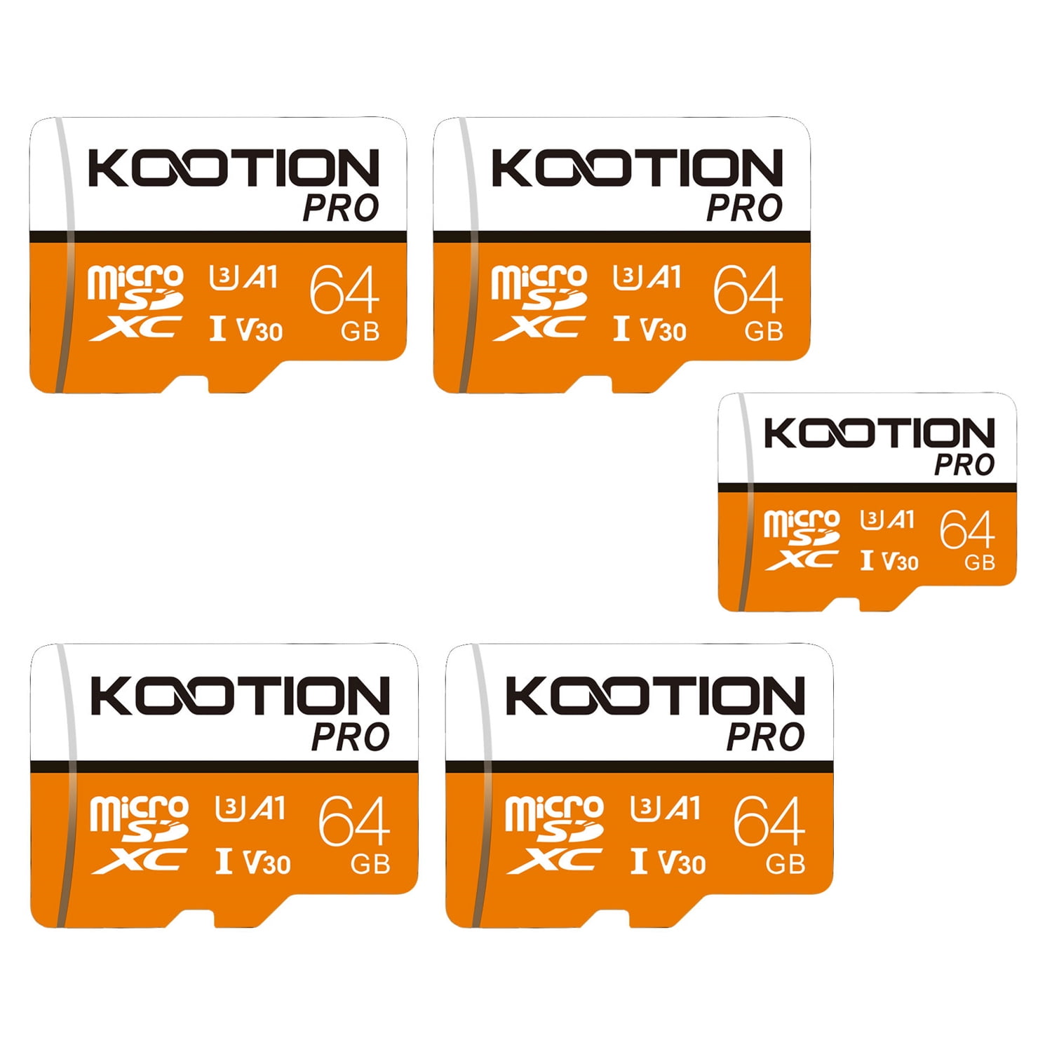 KOOTION 5 Pack 64 GB Micro SD Cards TF Card SDXC UHS-I Memory Cards ...