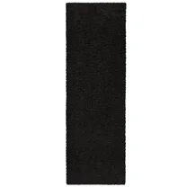 Mainstays Casual Solid Black Shag Indoor Runner Rug, 1'9"x5' - Walmart.com