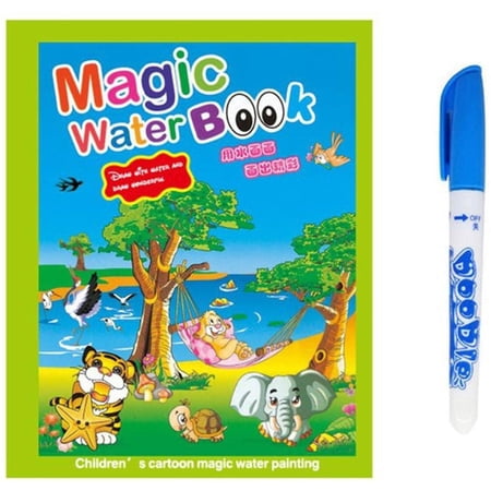 Water Magic Reveal Activity Book - Reusable Magic Water Coloring Book ...