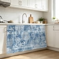 Blue Coastal Cabinet Curtain, Nautical Starfish Octopus Coral Summer ...