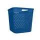 Mainstays Woven Plastic Storage Basket - Blue 26-Quart Wicker Design ...