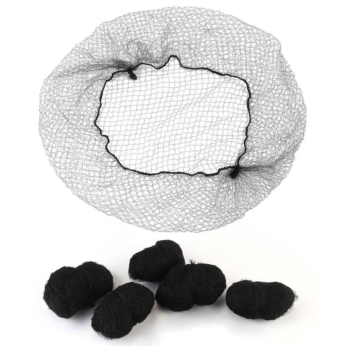 Hair Nets Pack of 100 Elastic Edge Mesh Disposable Invisible Hairnet ...