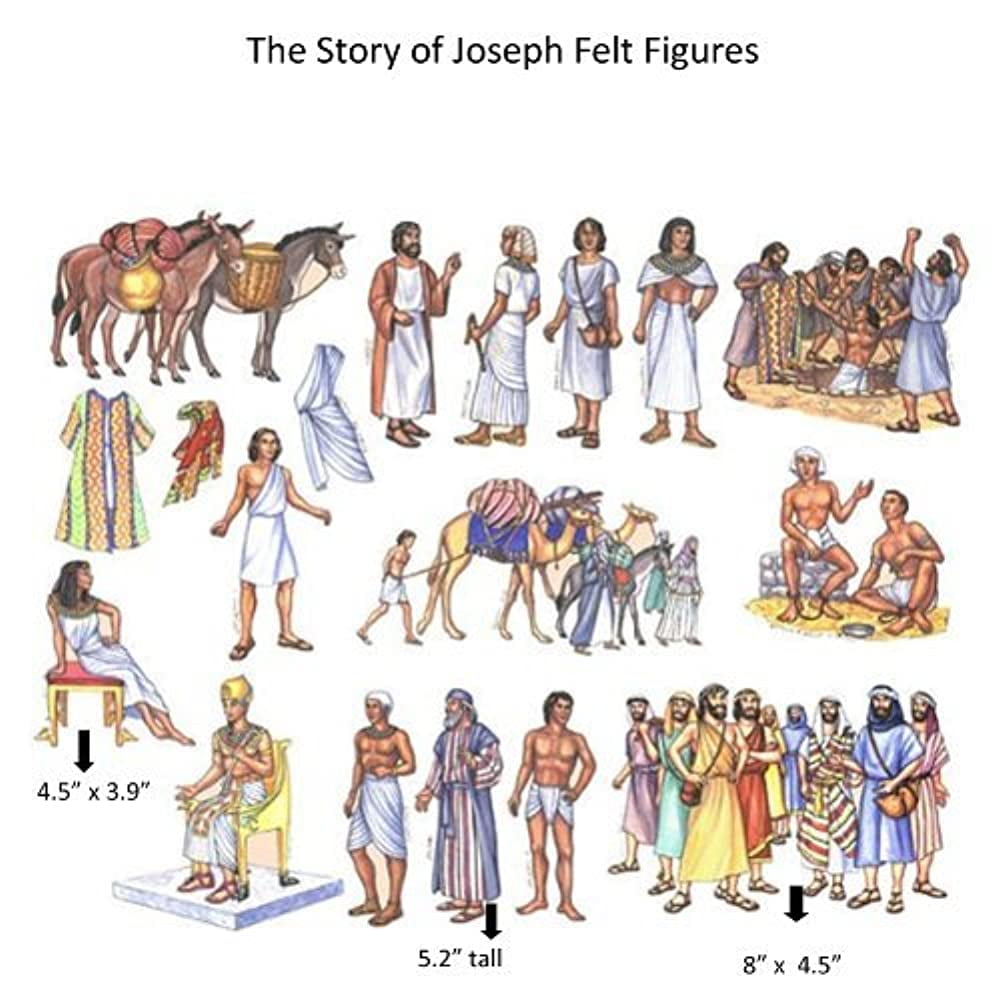 The Story of Joseph in Egypt Felt Figures for Flannel Board Bible ...