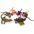 6 Unique Realistic Rubber Lizard Set Toys - Fake Stretchy Rubber ...