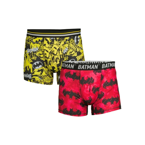 Batman Men's & Big Men's Character and Icon Boxer Briefs, 2-Pack ...