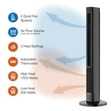 "Lasko 42"" 1500W Hybrid Tower Fan & Space Heater, Oscillating, Remote ...