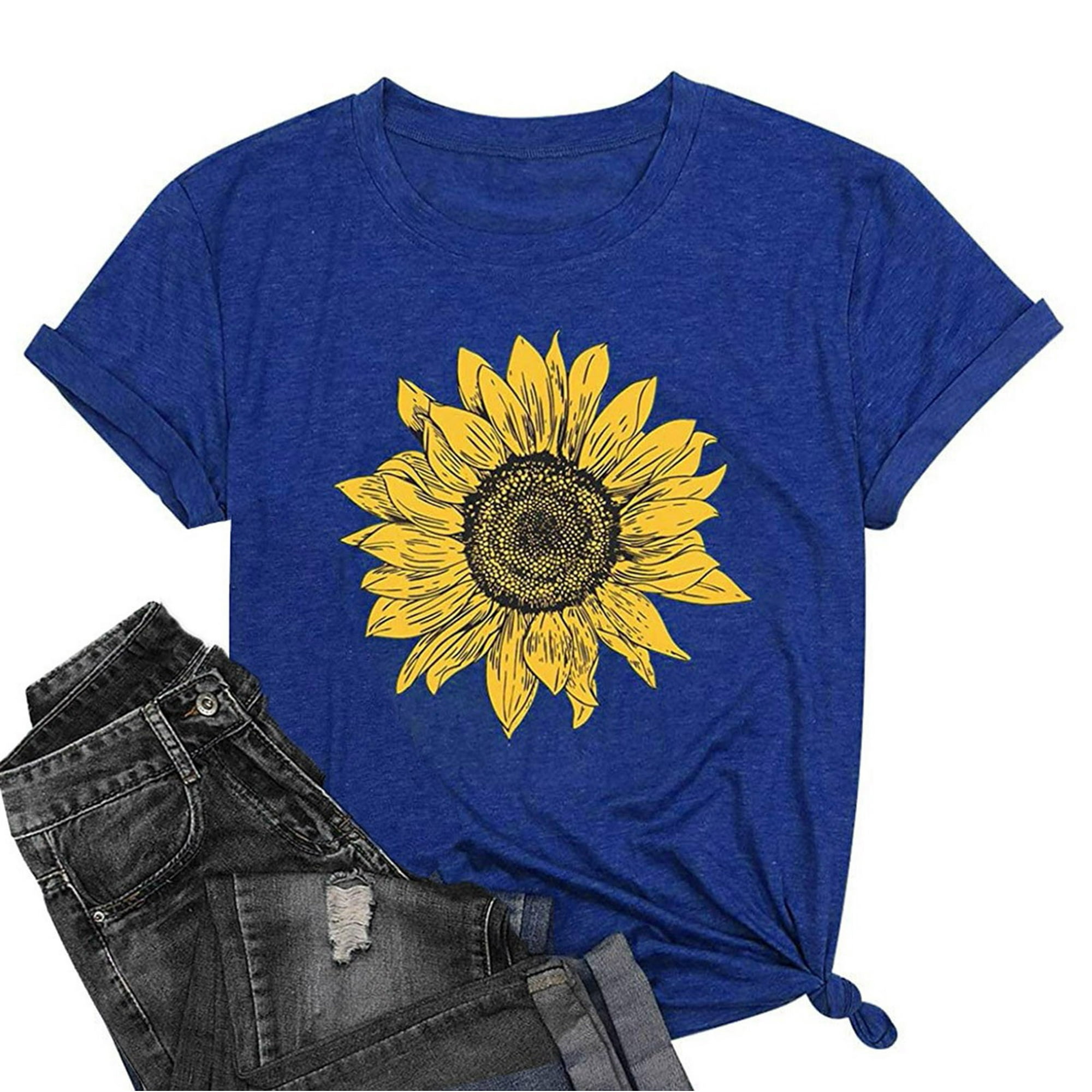 Click here for Jsaierl Sunflower Shirts For Women Cute Funny Grap... prices