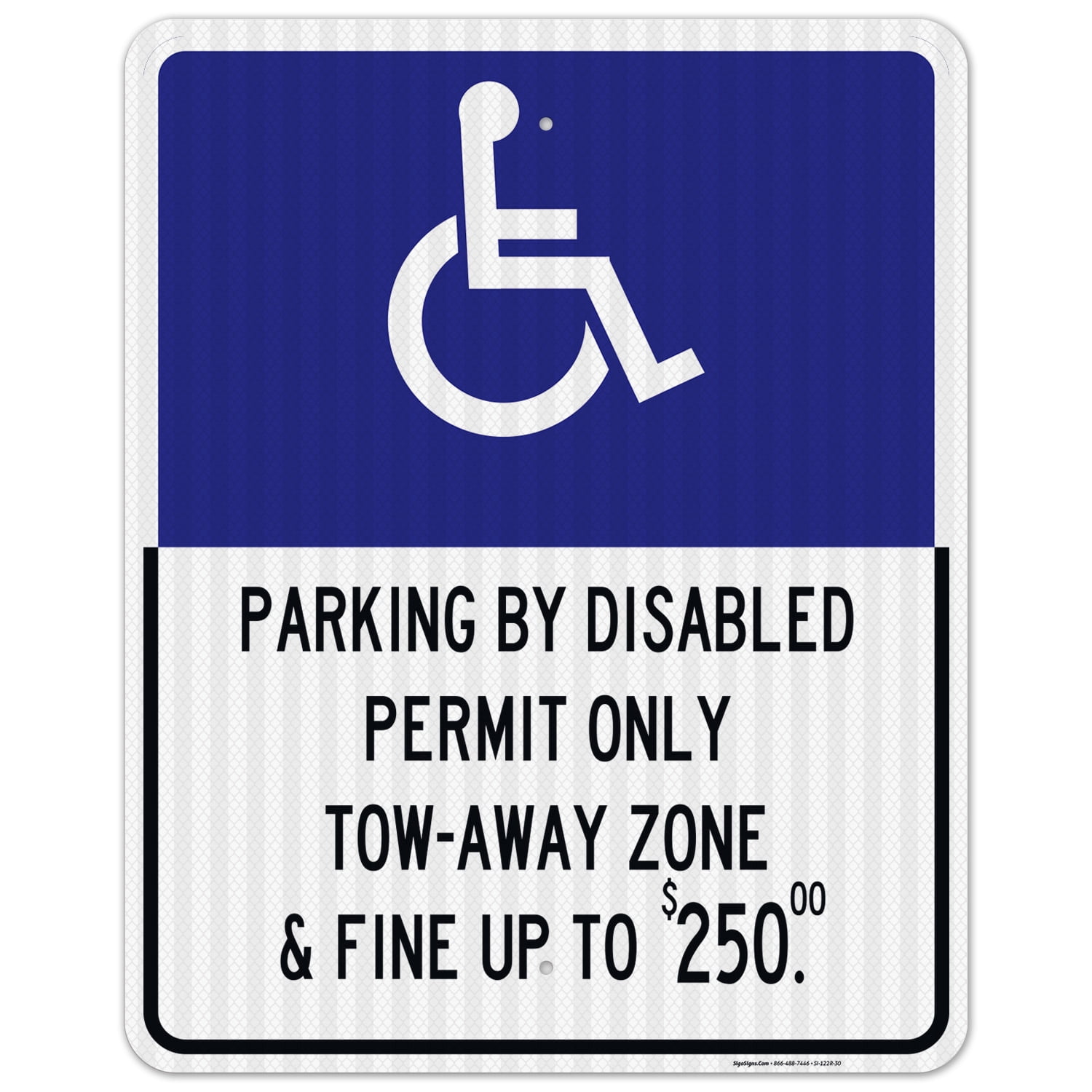 Florida Handicap Parking Sign, Parking by Permit Only, 24x30 Reflective ...