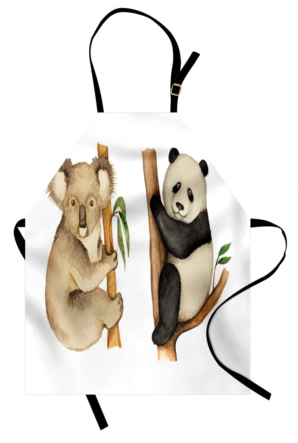 Panda Apron Koala and Panda Sitting on Trees Wild Life Tropics Habitat ...