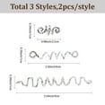 1 Box 6Pcs 3 Styles Snake Hair Cuff Braid Hair Jewelry Silver Metal ...