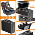 Fireproof Document Box, Hard Case File Box with Fireproof Zipper＆Lock ...