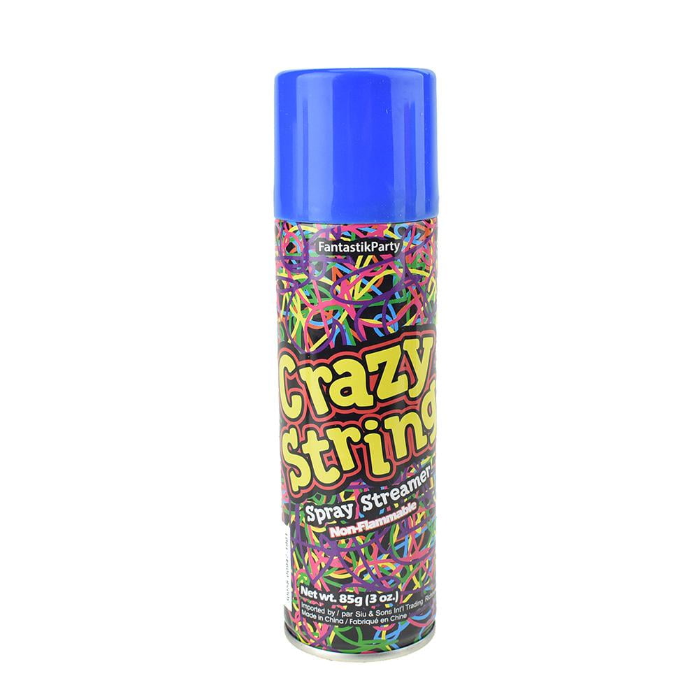 Crazy Party String Spray, 6-1/4-Inch, 3-oz, Blue, 1-Count - Walmart.com