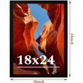18x24 Picture Frame Set of 2, 18 x 24 Black Picture Frame with HD ...