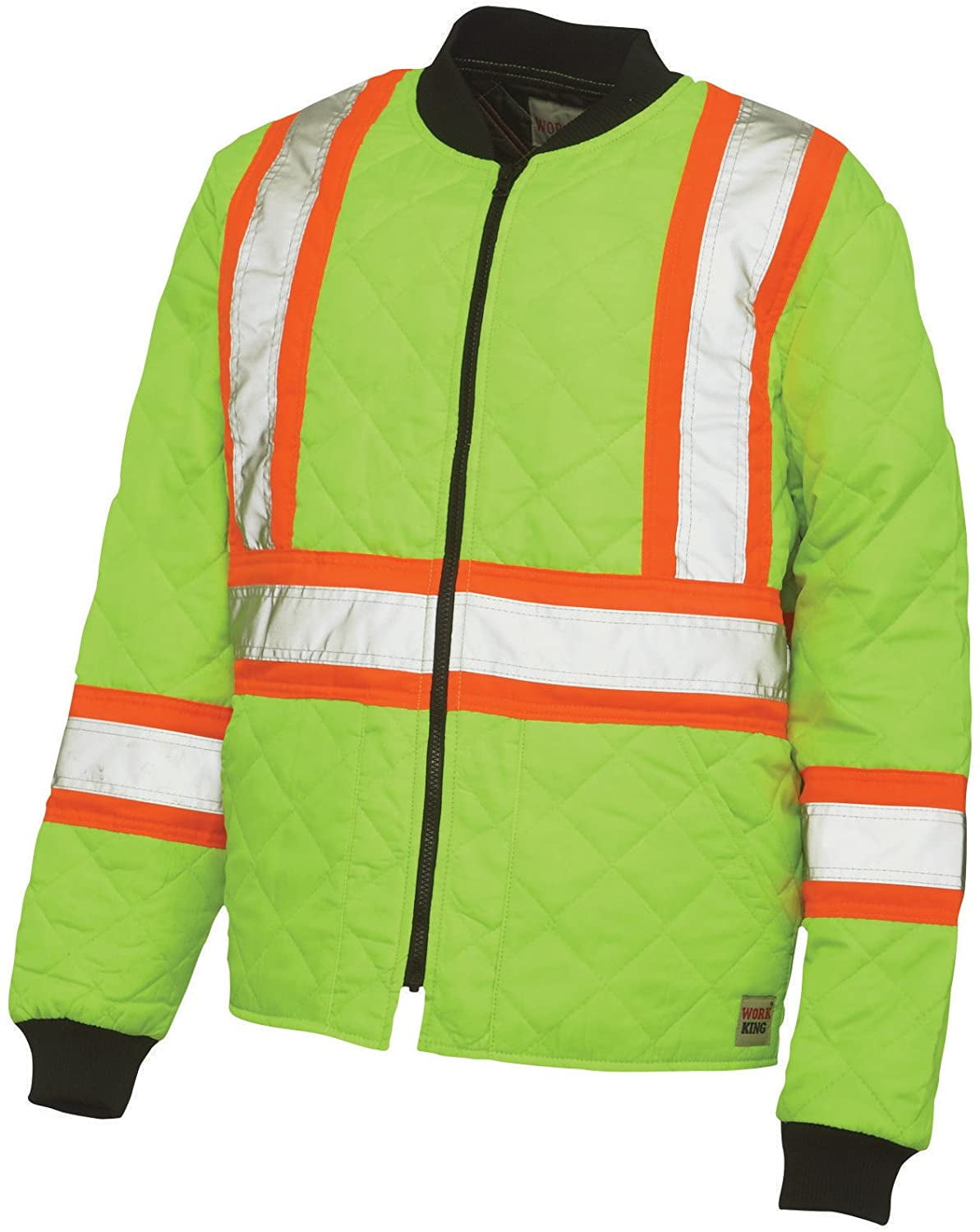 Work King Safety Mens Hi Vis Quilted Safety Jacket, FLGR, S - Walmart.com