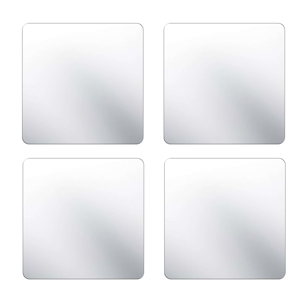 Pack of 4 Mirror Stickers Full Length Mirror Self\-adhesive Apartment ...