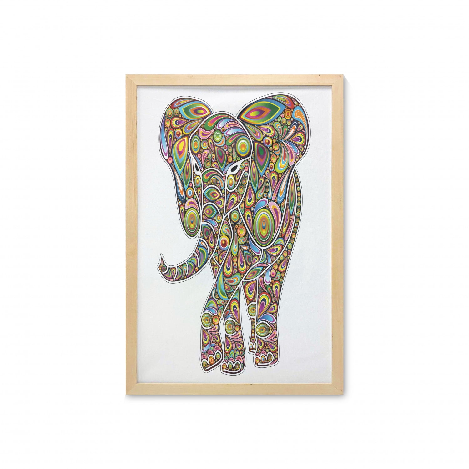 Psychedelic Wall Art with Frame, Large Eastern Trippy Pattern Boho Art ...
